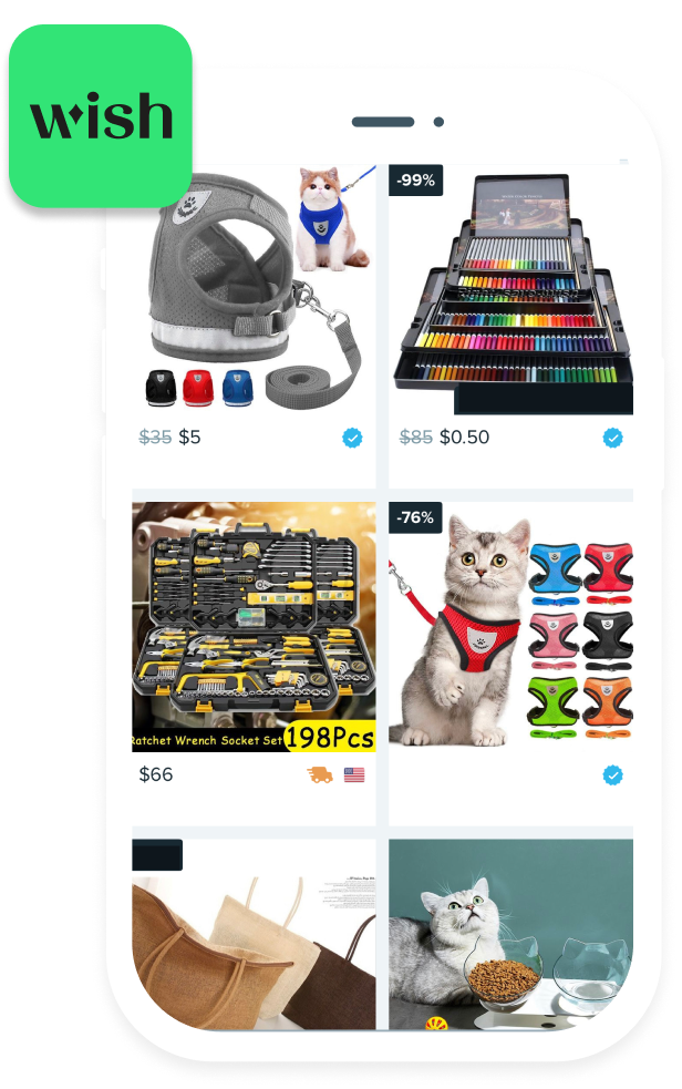 Wish is one of the most downloaded shopping apps